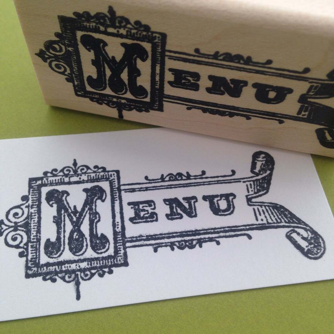 Menu Sign Rubber Stamp 5943 - Etsy