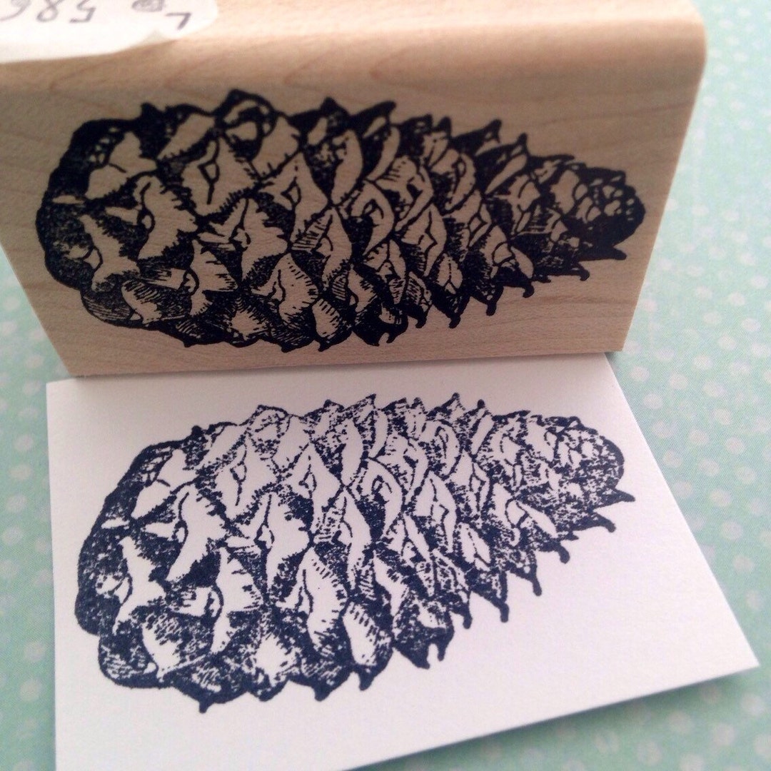 Pine Cone Rubber Stamp 5860 - Etsy