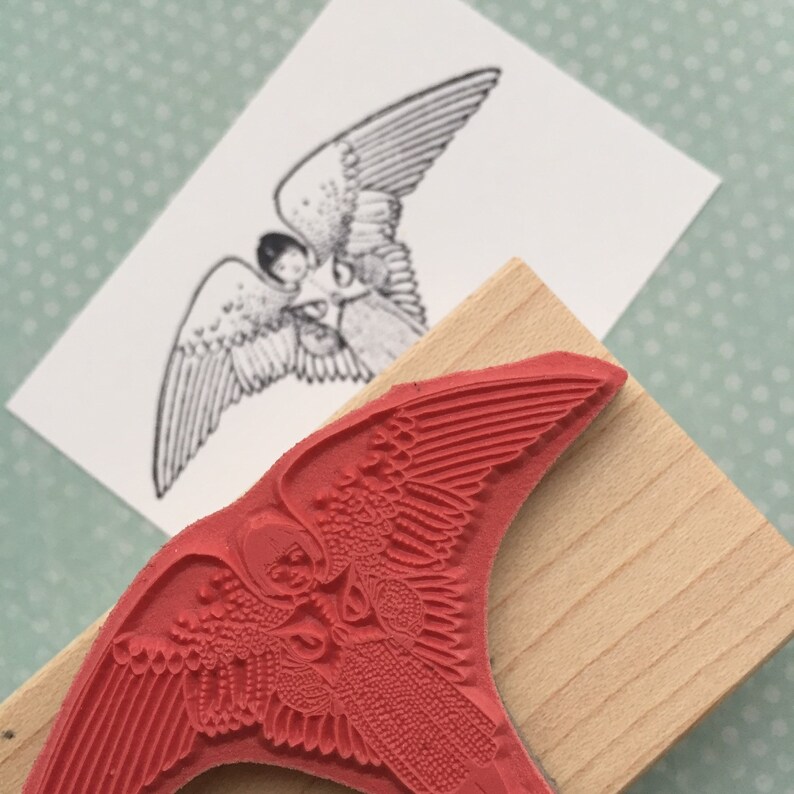 Angel Girl Rubber Stamp - Wood Mounted - Scrapbooking & Art Making 3601 ...