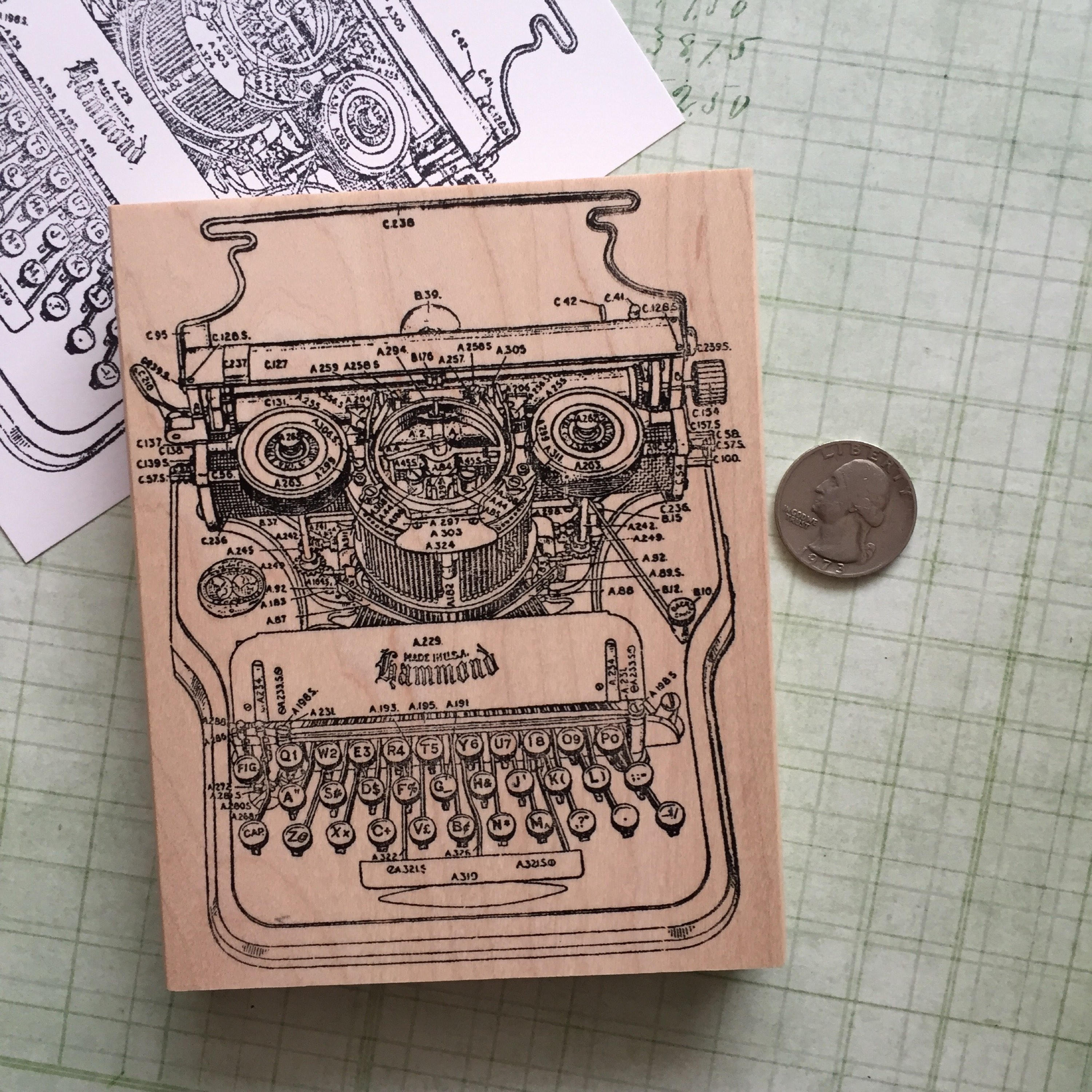 Large Hammond Typewriter Rubber Stamp - Etsy