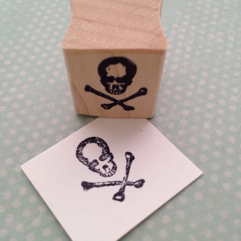 Skull Rubber Stamp - Etsy