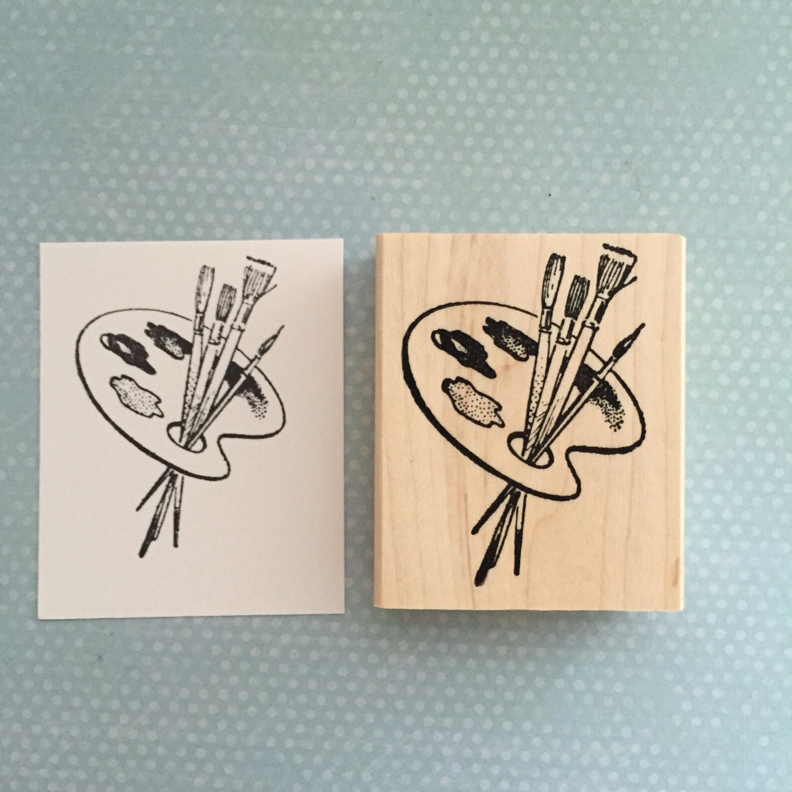 Artist Pallet Rubber Stamp 2310 - Etsy UK