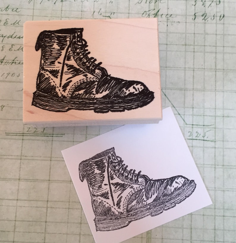 Boot Rubber Stamp - Etsy