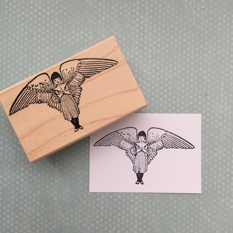 Angel Girl Rubber Stamp - Wood Mounted - Scrapbooking & Art Making 3601 ...
