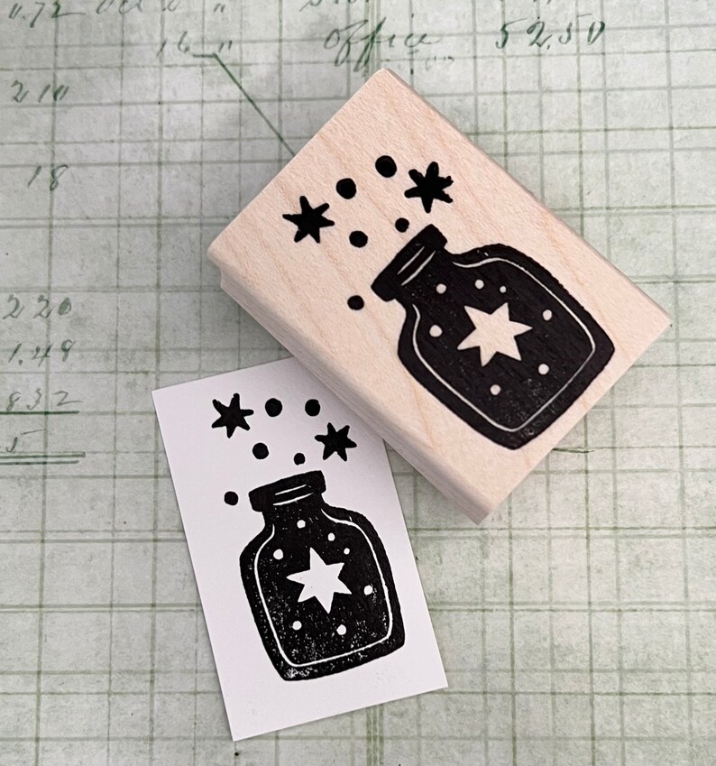 Magic Bottle Potion Rubber Stamp Ritual Self Care - Etsy