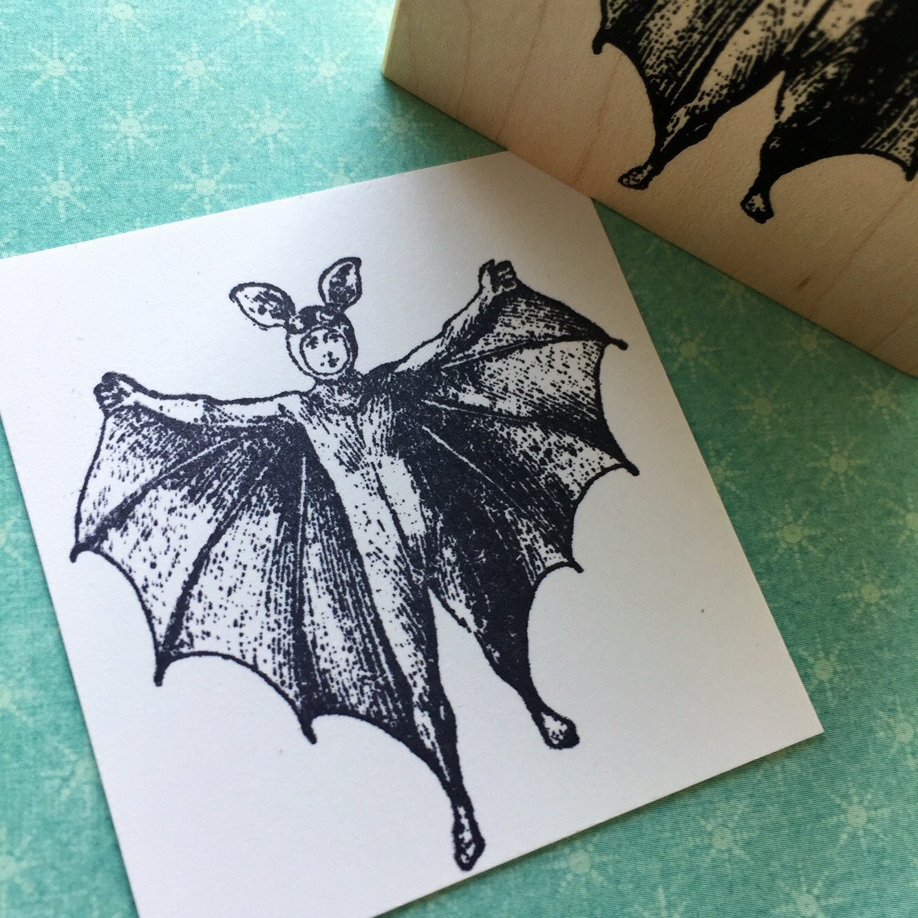 Bat Boy Rubber Stamp 5737 | Etsy