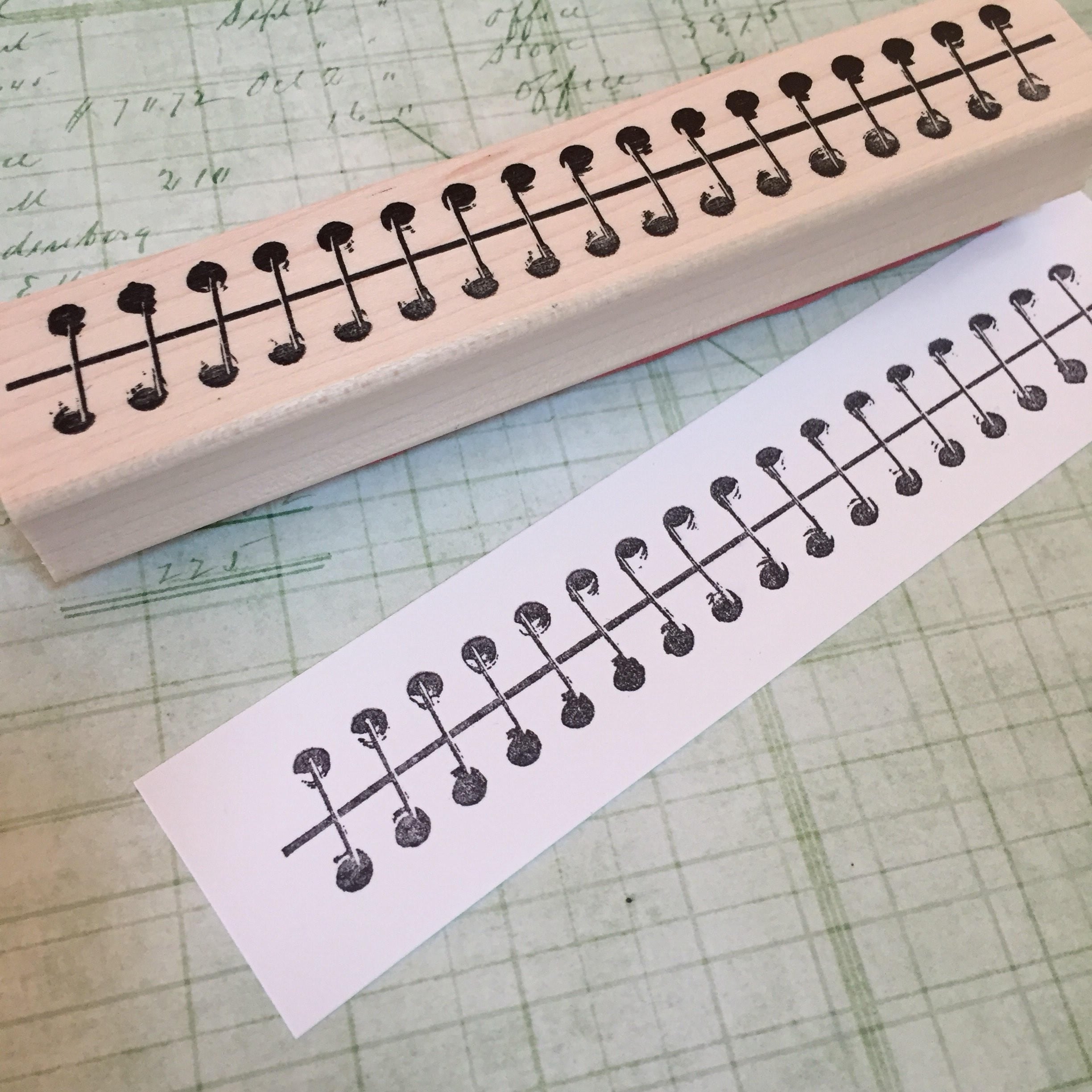 Spiral Notebook Edge Rubber Stamp - Etsy