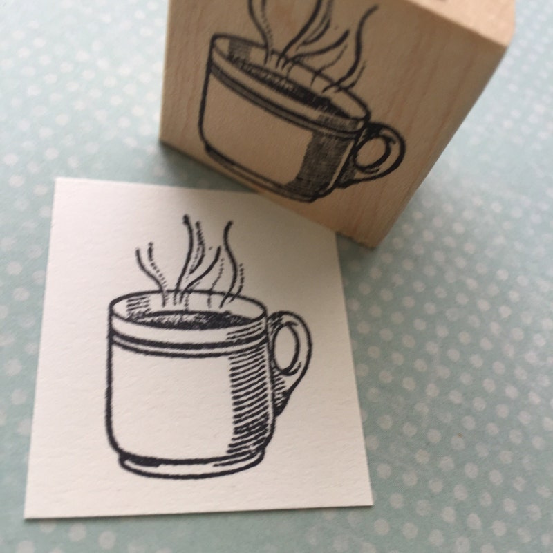 Coffee Cup Stamp - Etsy
