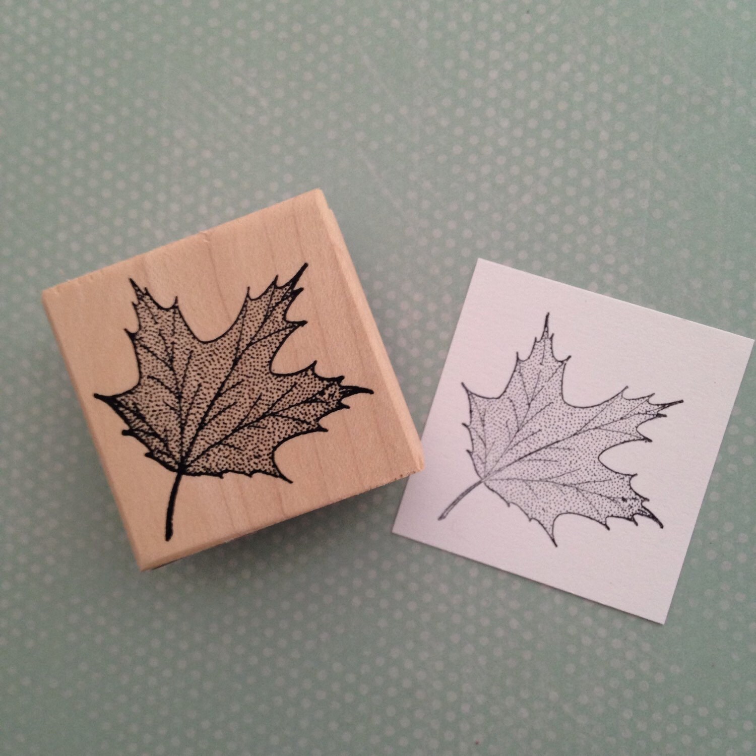 Maple Leaf Rubber Stamp 2966 - Etsy
