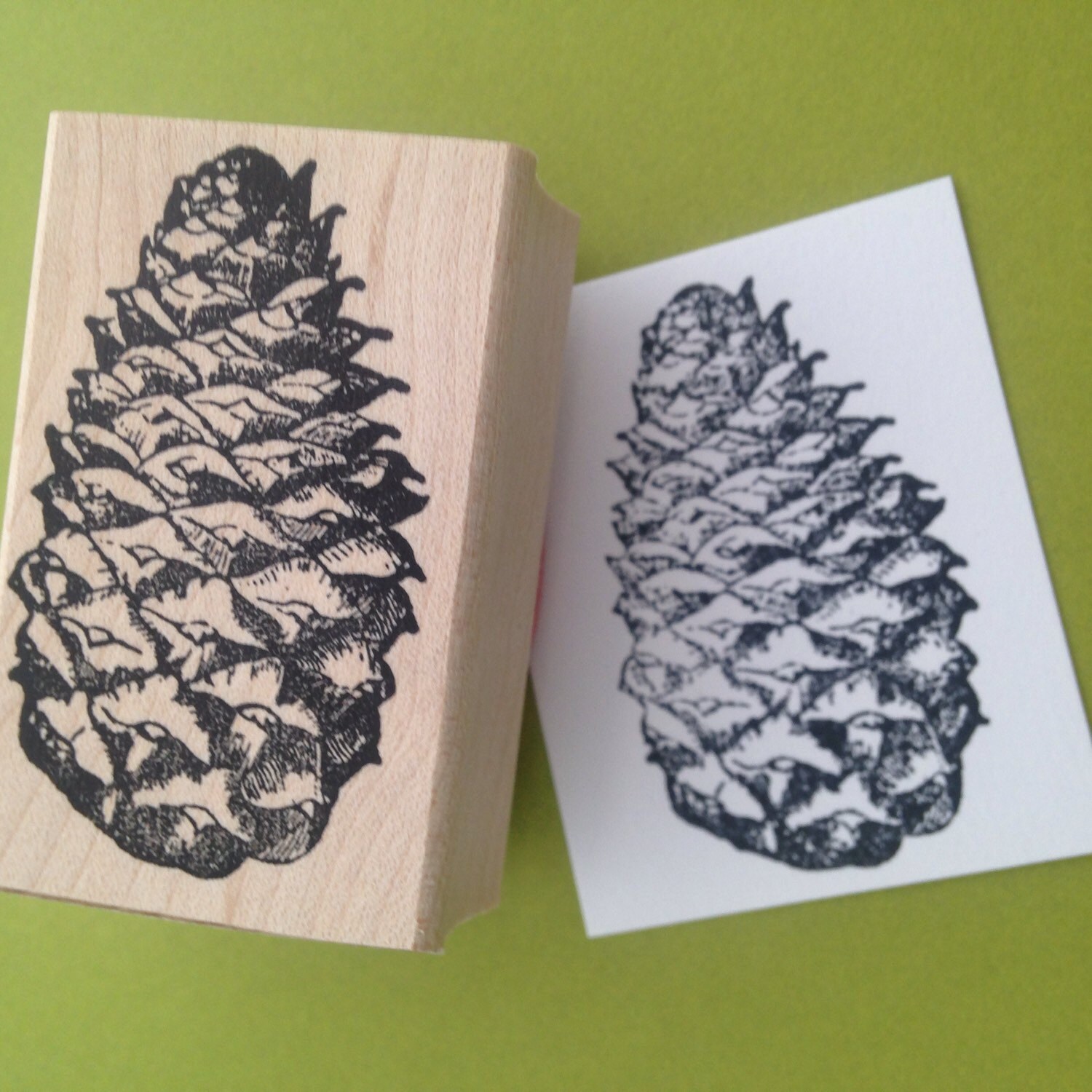 Pine Cone Rubber Stamp 5860 - Etsy