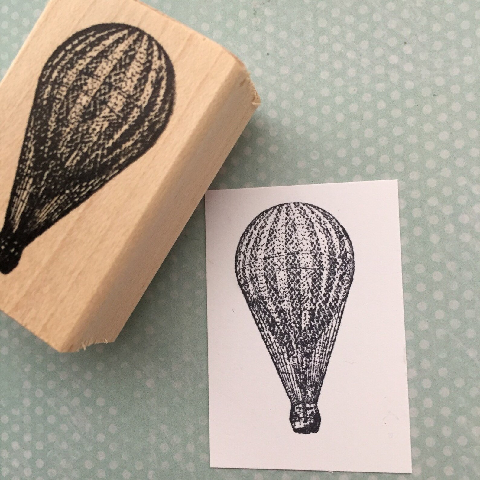 Vintage Hot Air Balloon Rubber Stamp 6435 - Etsy