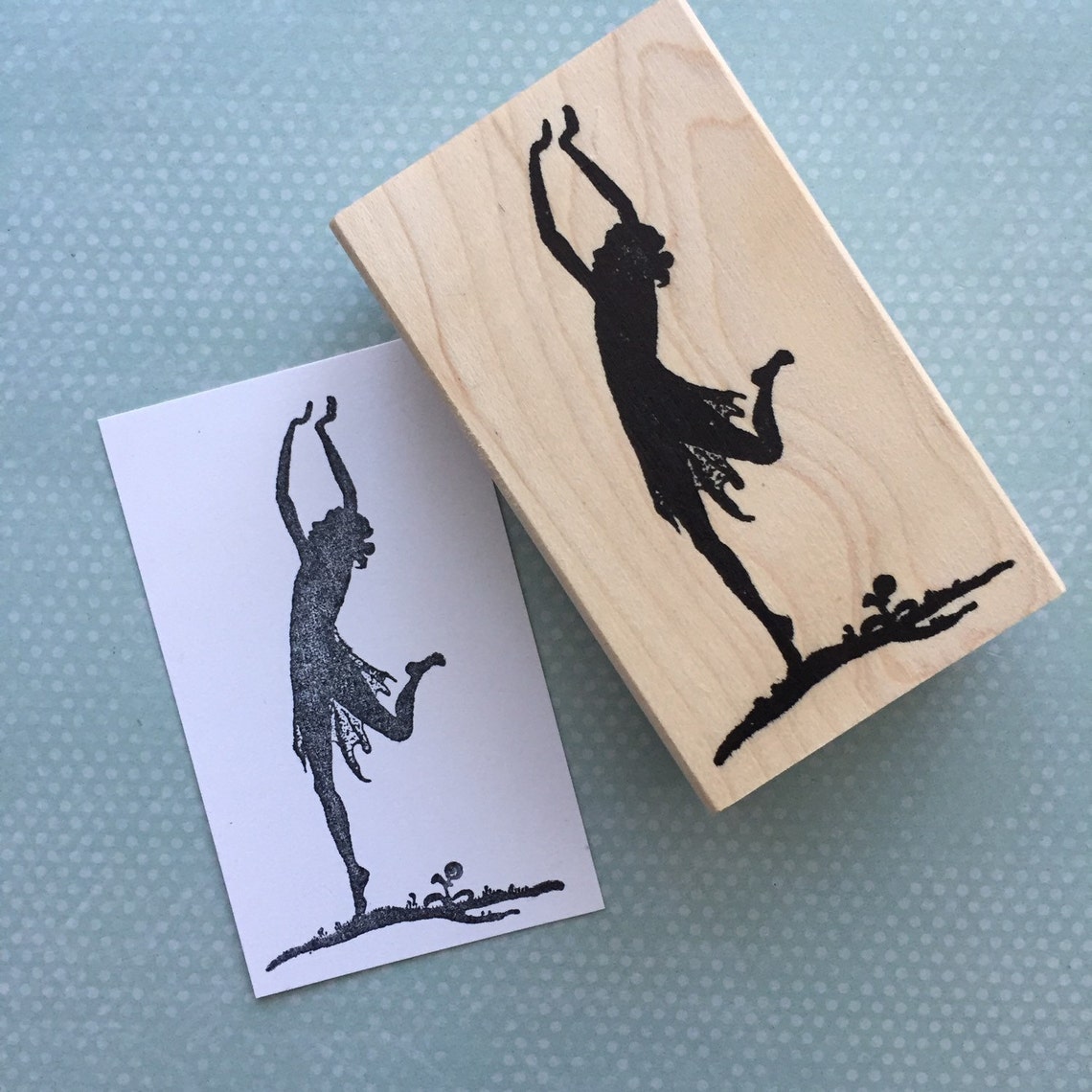 Dancer Wood Mounted Rubber Stamp 4987 - Etsy
