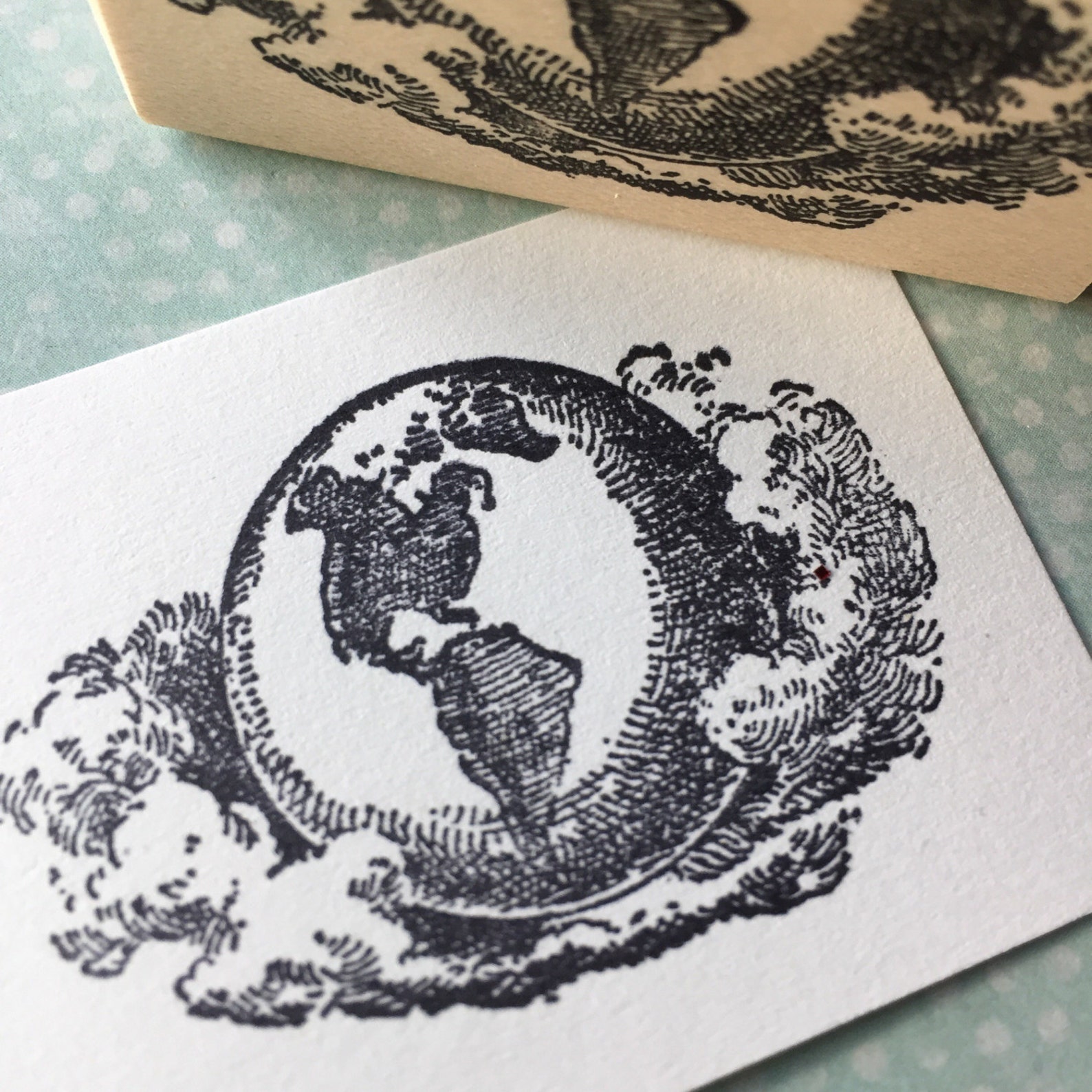 Earth Rubber Stamp 4860 - Etsy