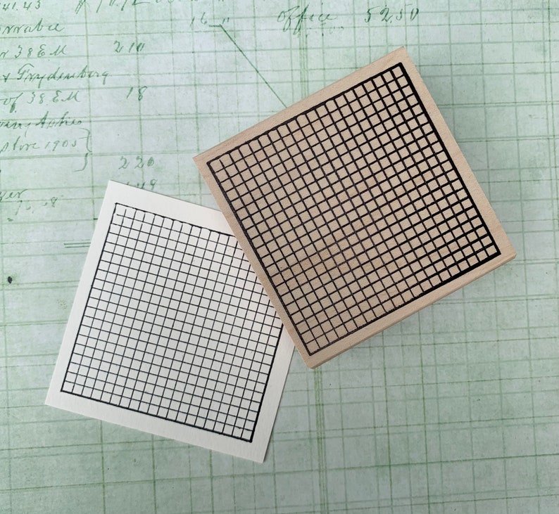 Grid Rubber Stamp: Square Graph Paper Background (2.5 Inch) - Etsy