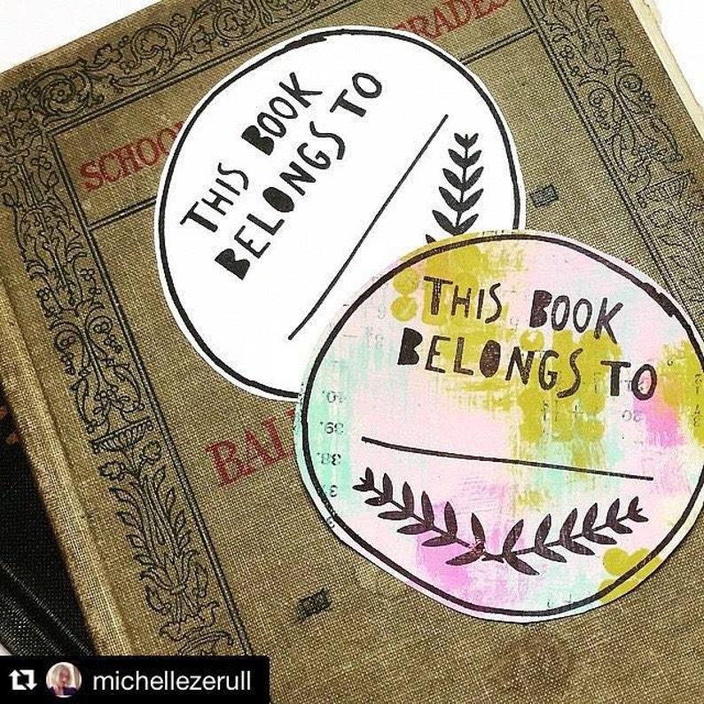This Book Belongs to Rubber Stamp 6566 - Etsy