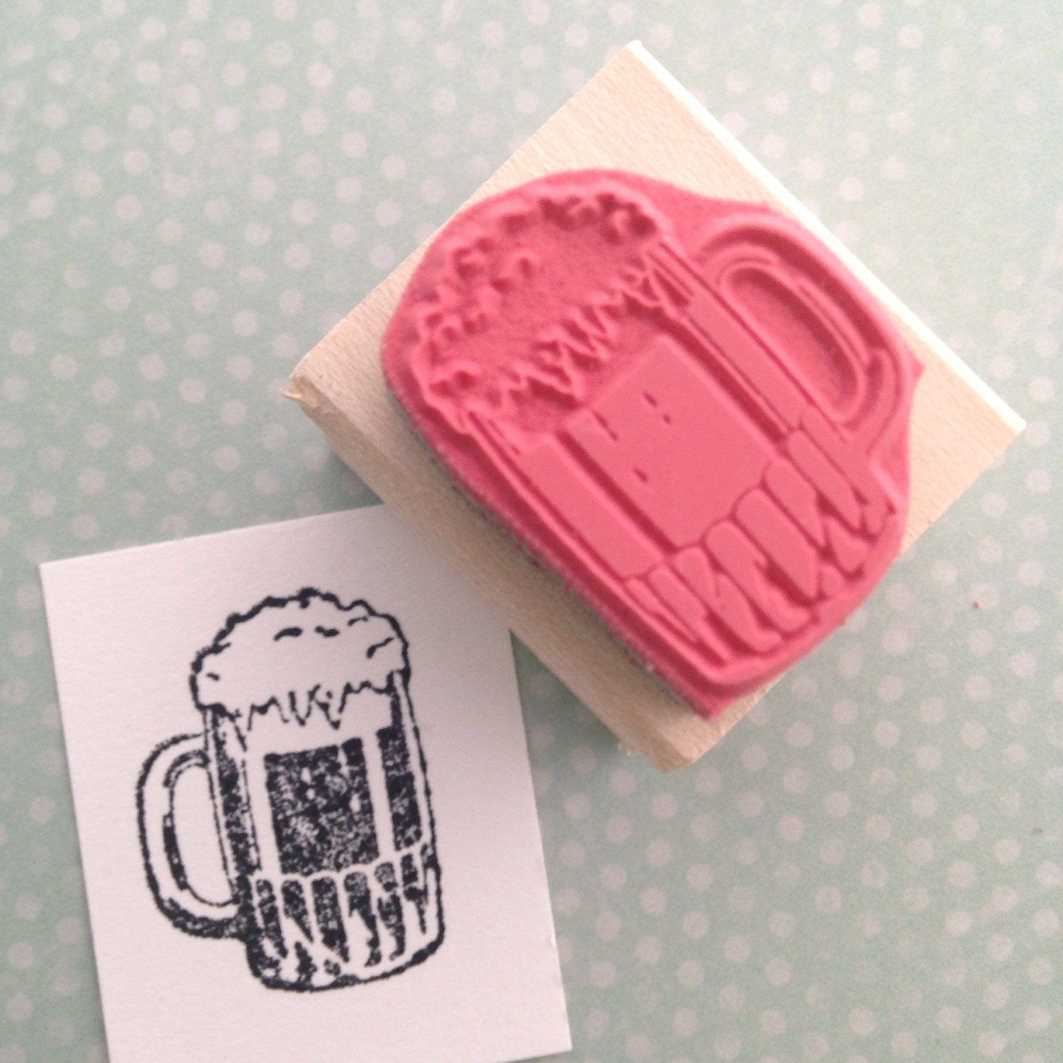 Small Frothy Mug Mounted Rubber Stamp 612 - Etsy
