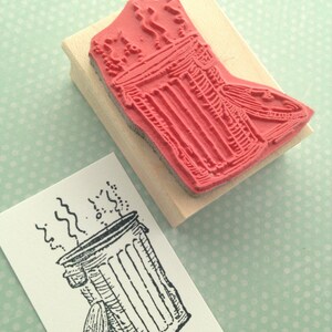 Smelly Trash Can Wood Mounted Rubber Stamp 3255 - Etsy