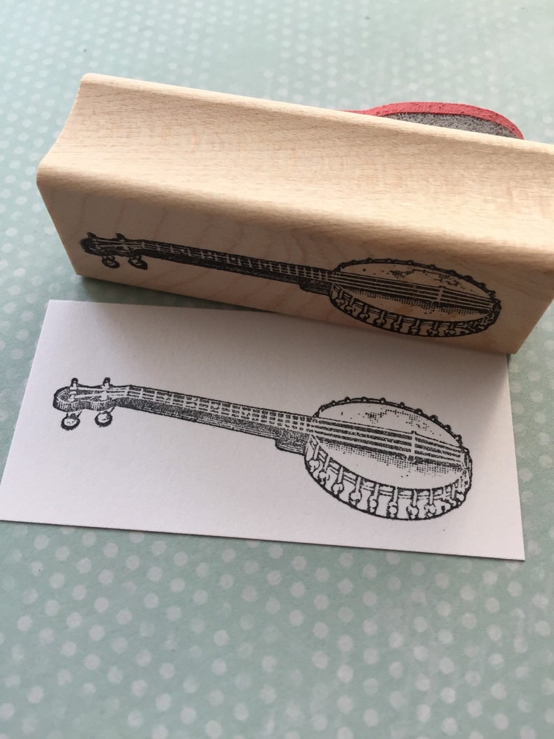 Banjo Rubber Stamp 1989 Music Stamp Bluegrass Stamp Musical - Etsy