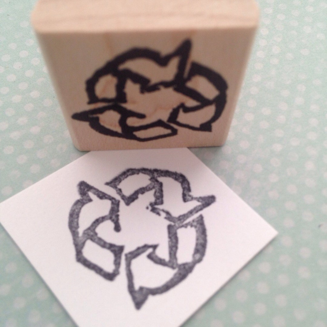 Recycle Symbol Wood Mounted Rubber Stamp 4709 - Etsy