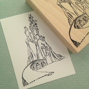 Fairy Tale Castle Rubber Stamp 3271 W - Etsy