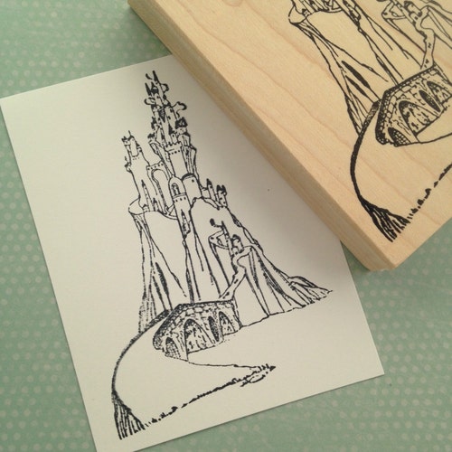 Fairy Tale Castle Rubber Stamp 3271 W - Etsy