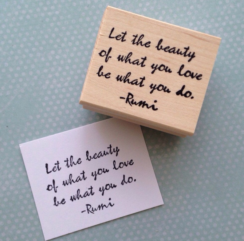 Rumi Quote Love Rubber Stamp 6520 | Etsy