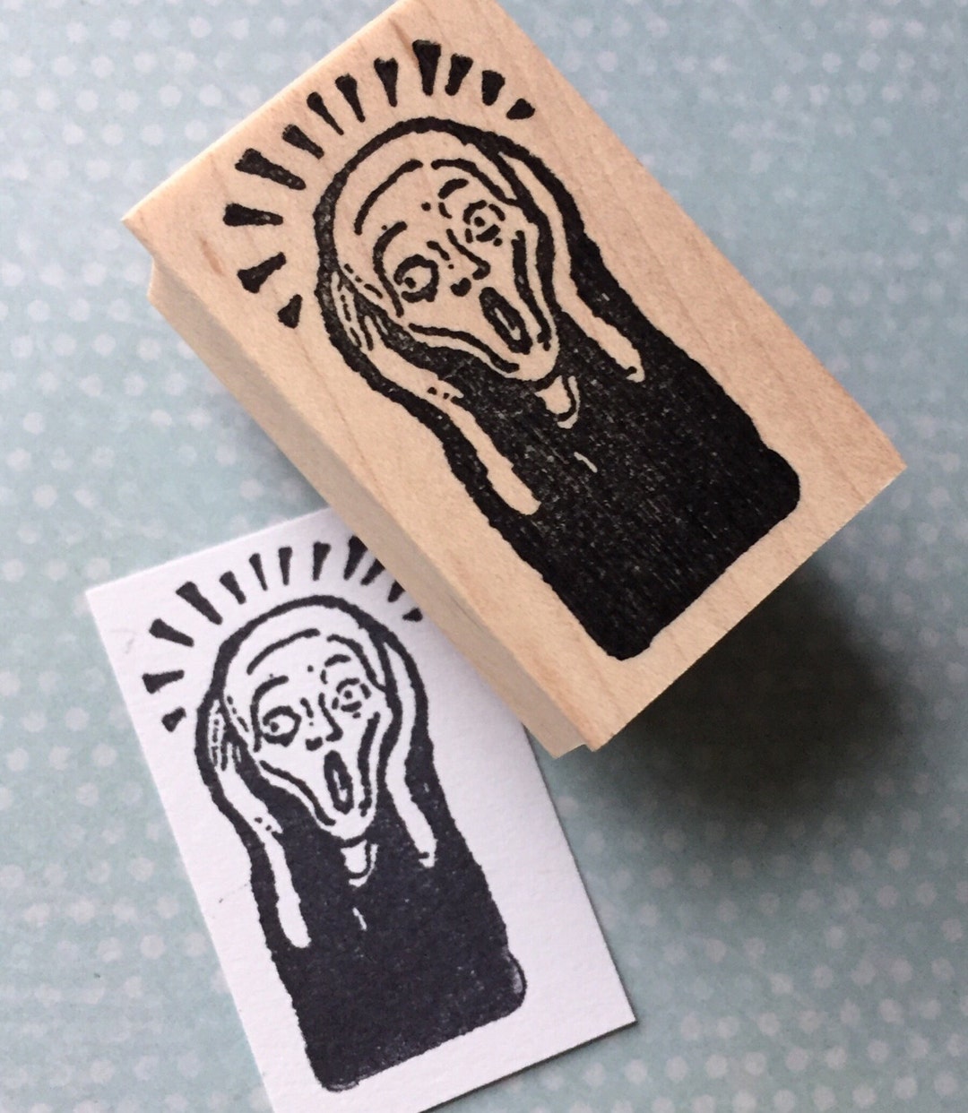 The Scream Rubber Stamp 6671 - Etsy