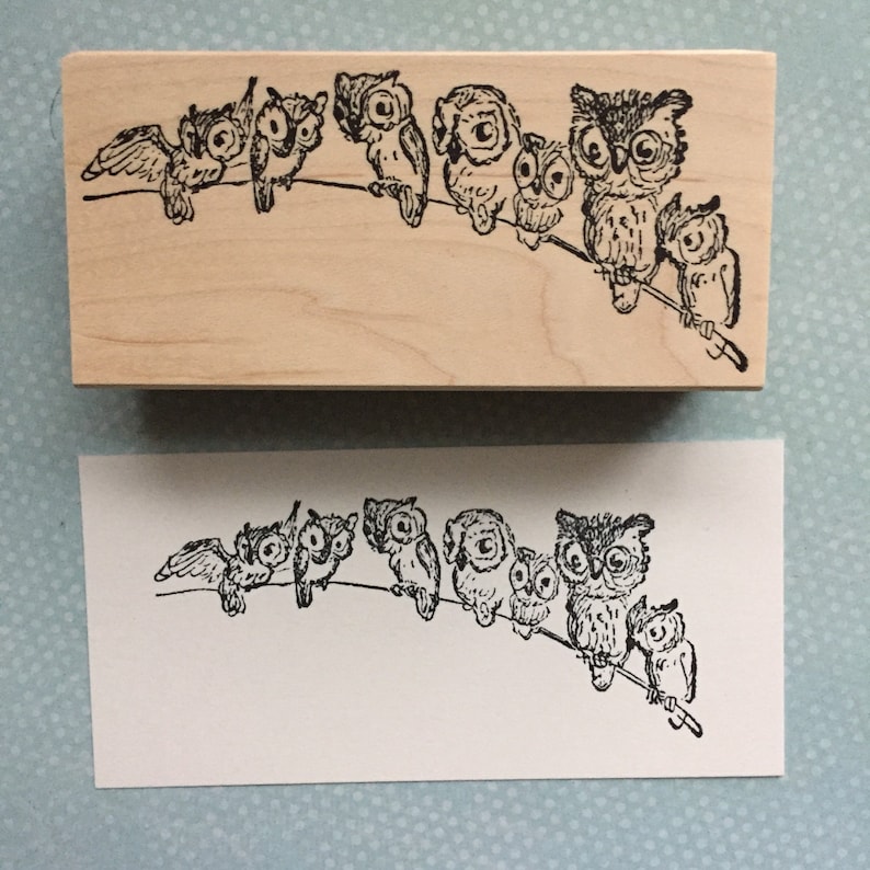 A Parliament of Owls Rubber Stamp 6650 | Etsy