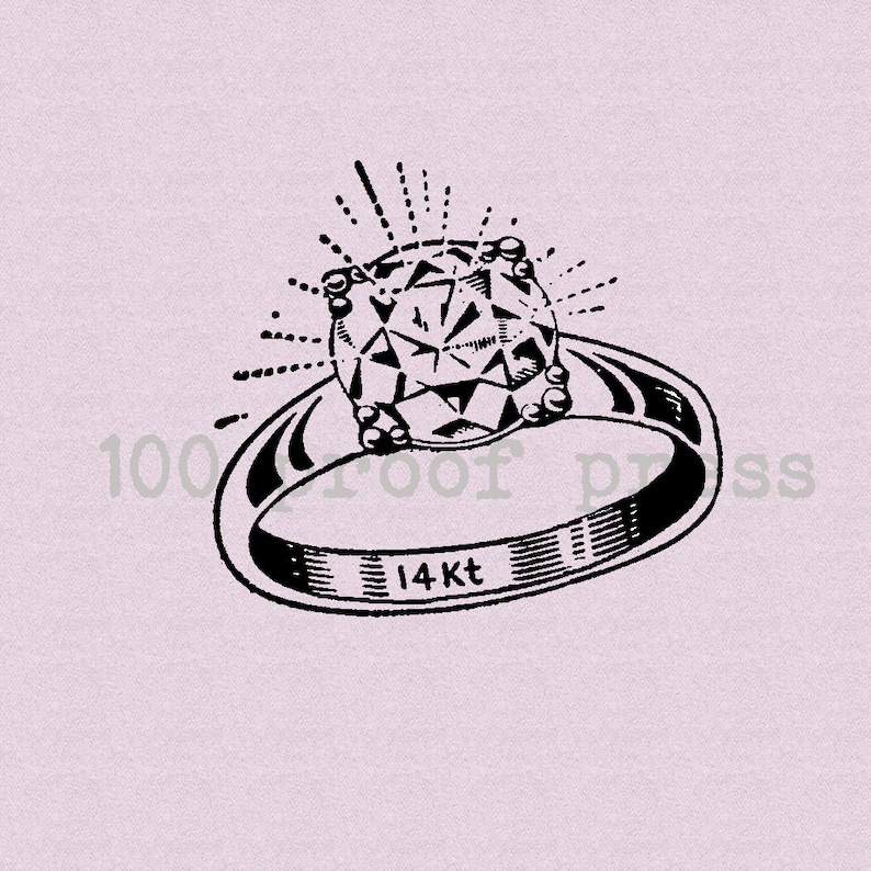 Diamond Ring Wood Mounted Rubber Stamp 5172 - Etsy