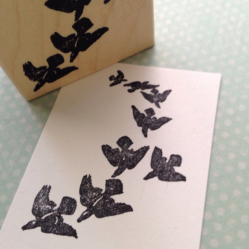 Flock of Crows Rubber Stamp 4351 - Etsy