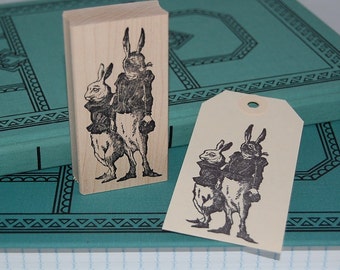 Alice in Wonderland Rabbit Rubber Stamp P6 - Etsy