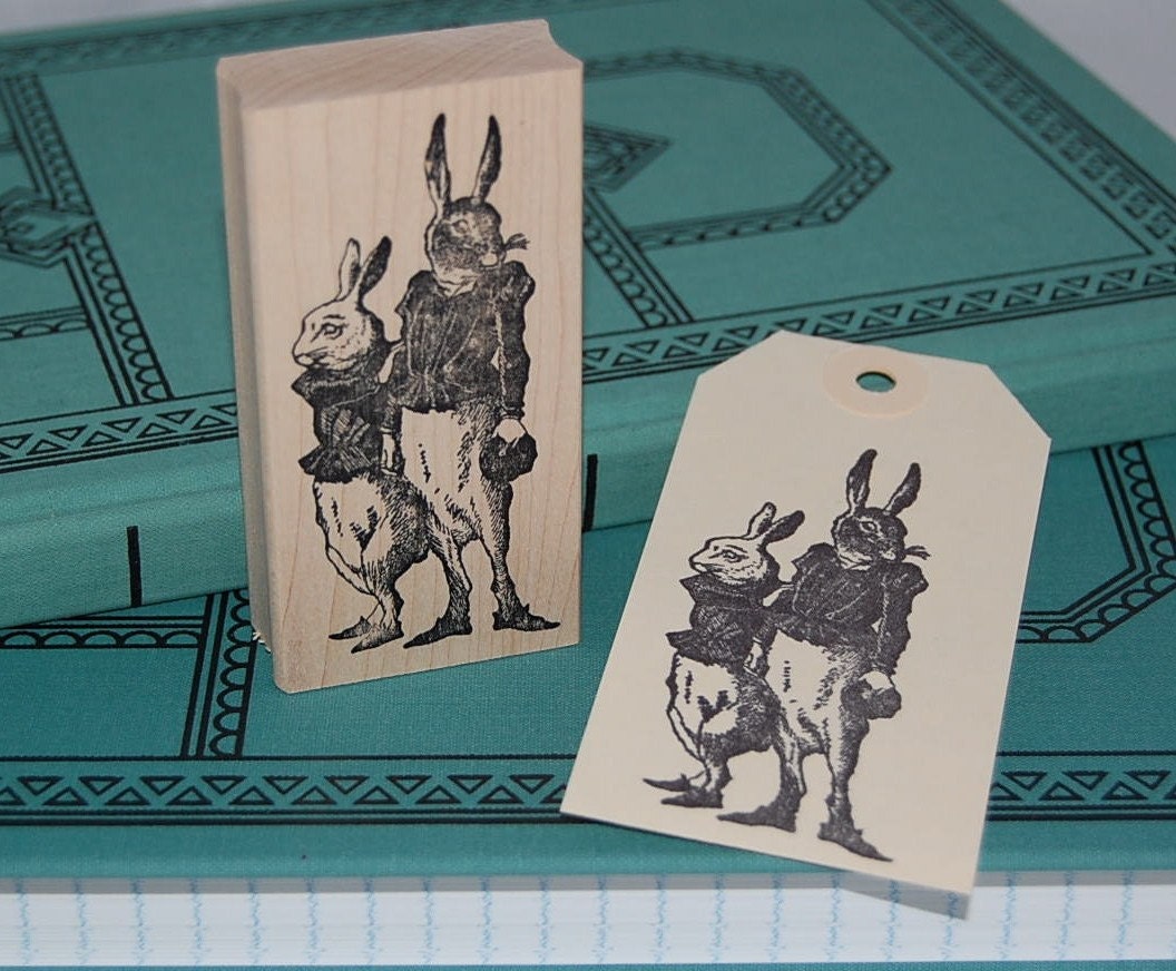 Dressed Rabbits Rubber Stamp 5017 - Etsy