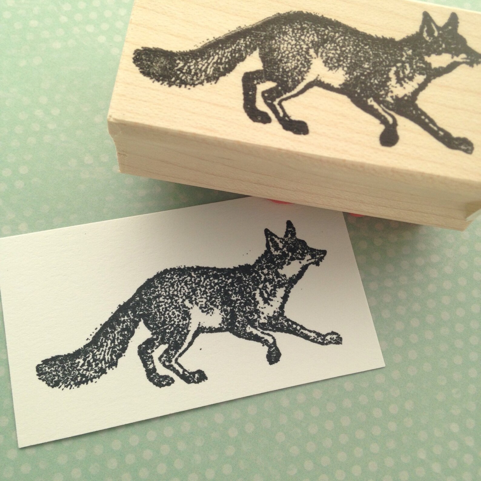 Fox Rubber Stamp 2708 - Etsy