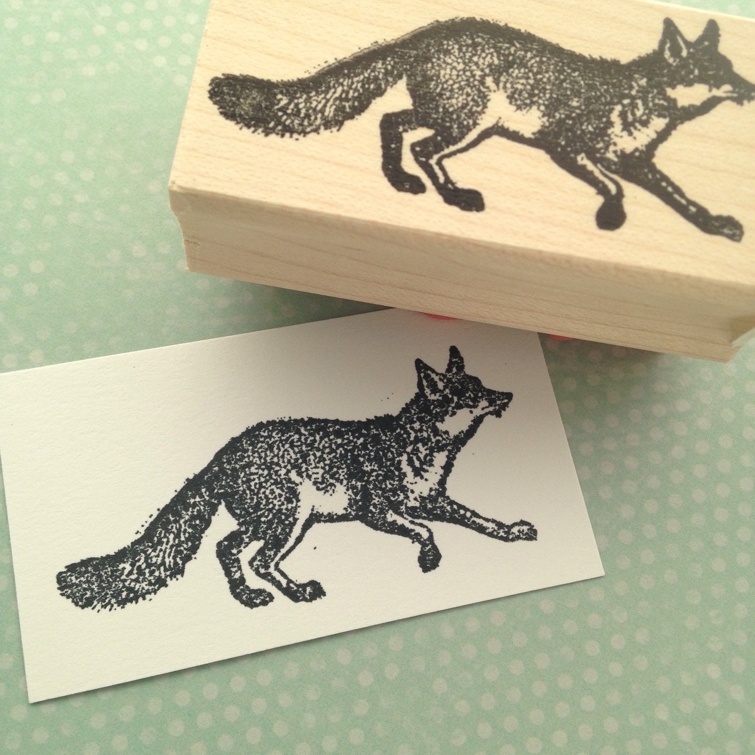 Fox Rubber Stamp 2708 - Etsy