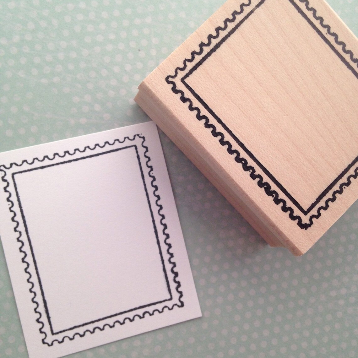 Blank Postage Stamp Wood Mounted Rubber Stamp 1368 - Etsy