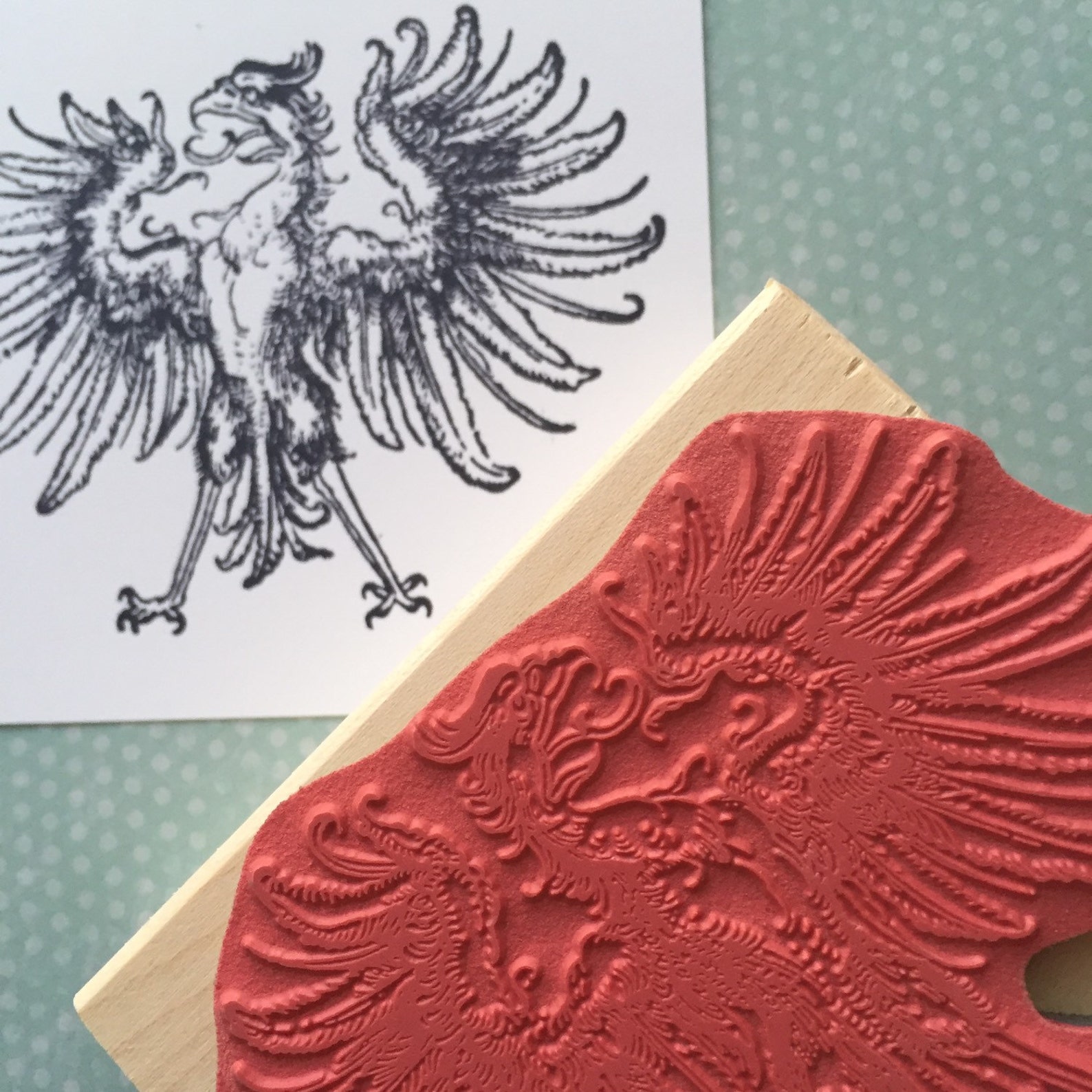 Phoenix Rubber Stamp 5885 - Etsy