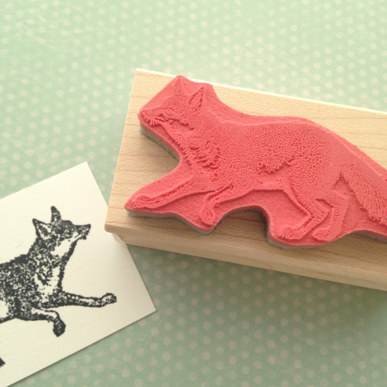 Fox Rubber Stamp 2708 - Etsy