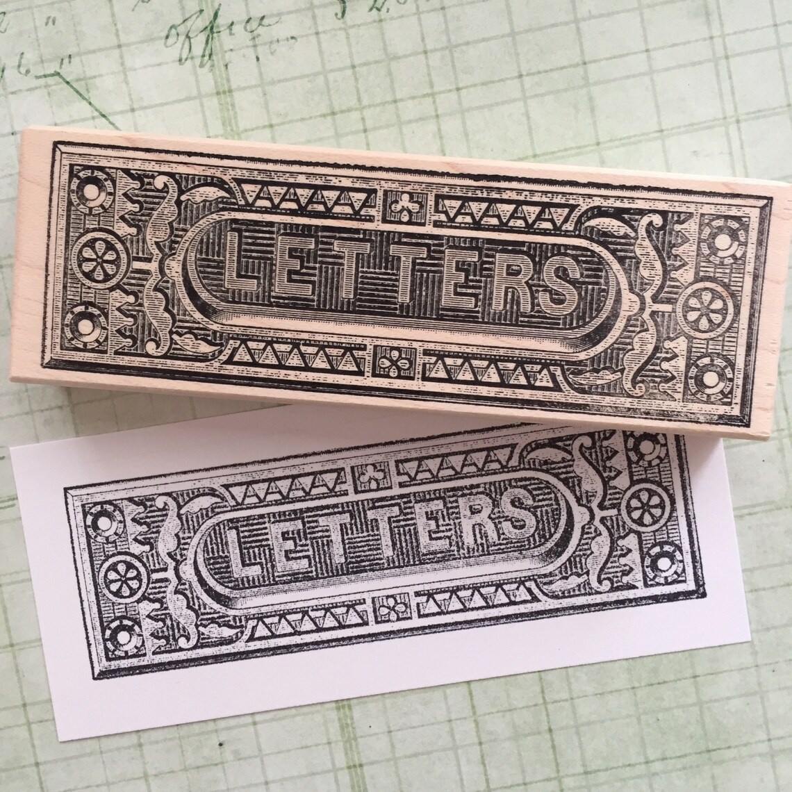 Large Letter Slot Rubber Stamp 4103 - Etsy