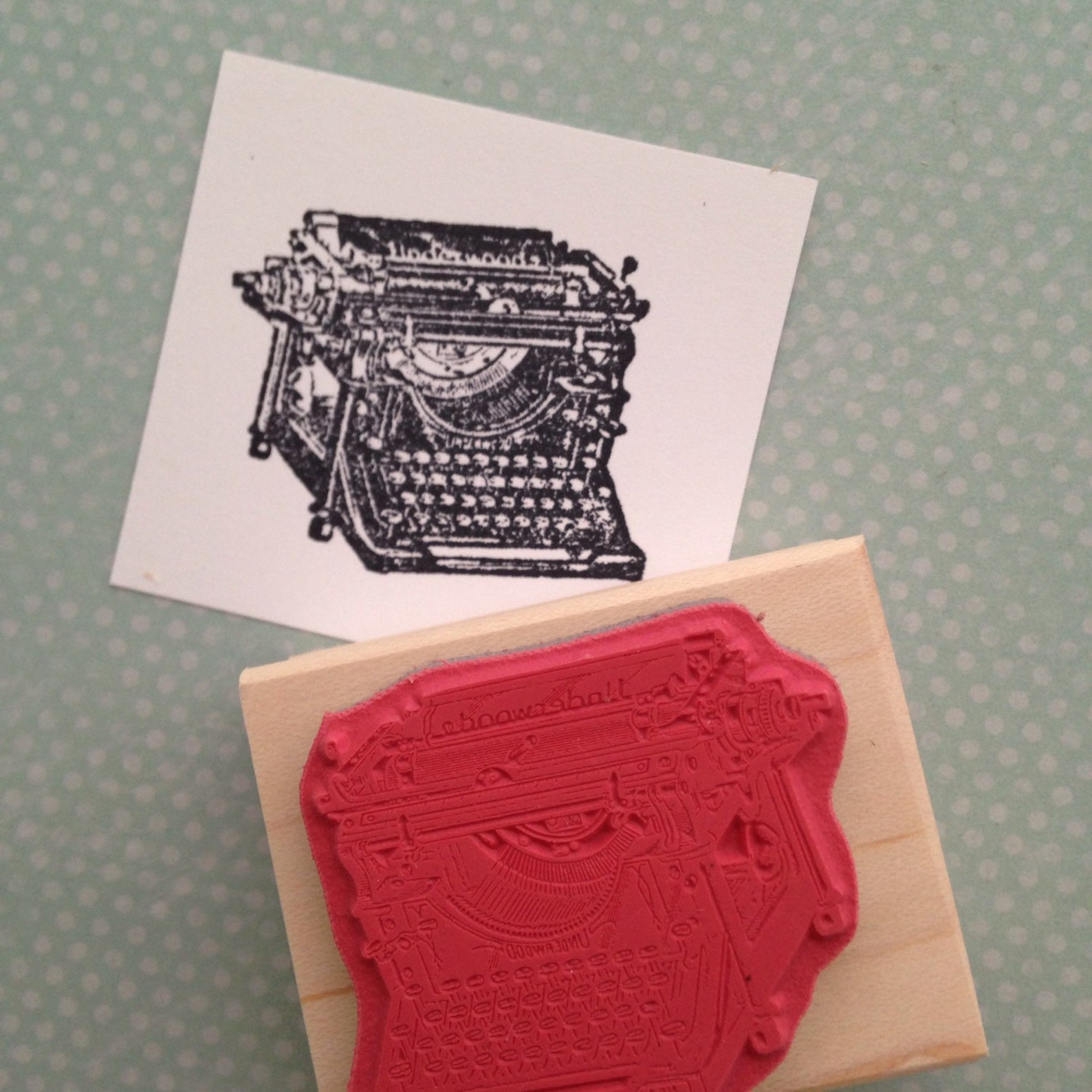 Underwood Typewriter Rubber Stamp 2585 R - Etsy