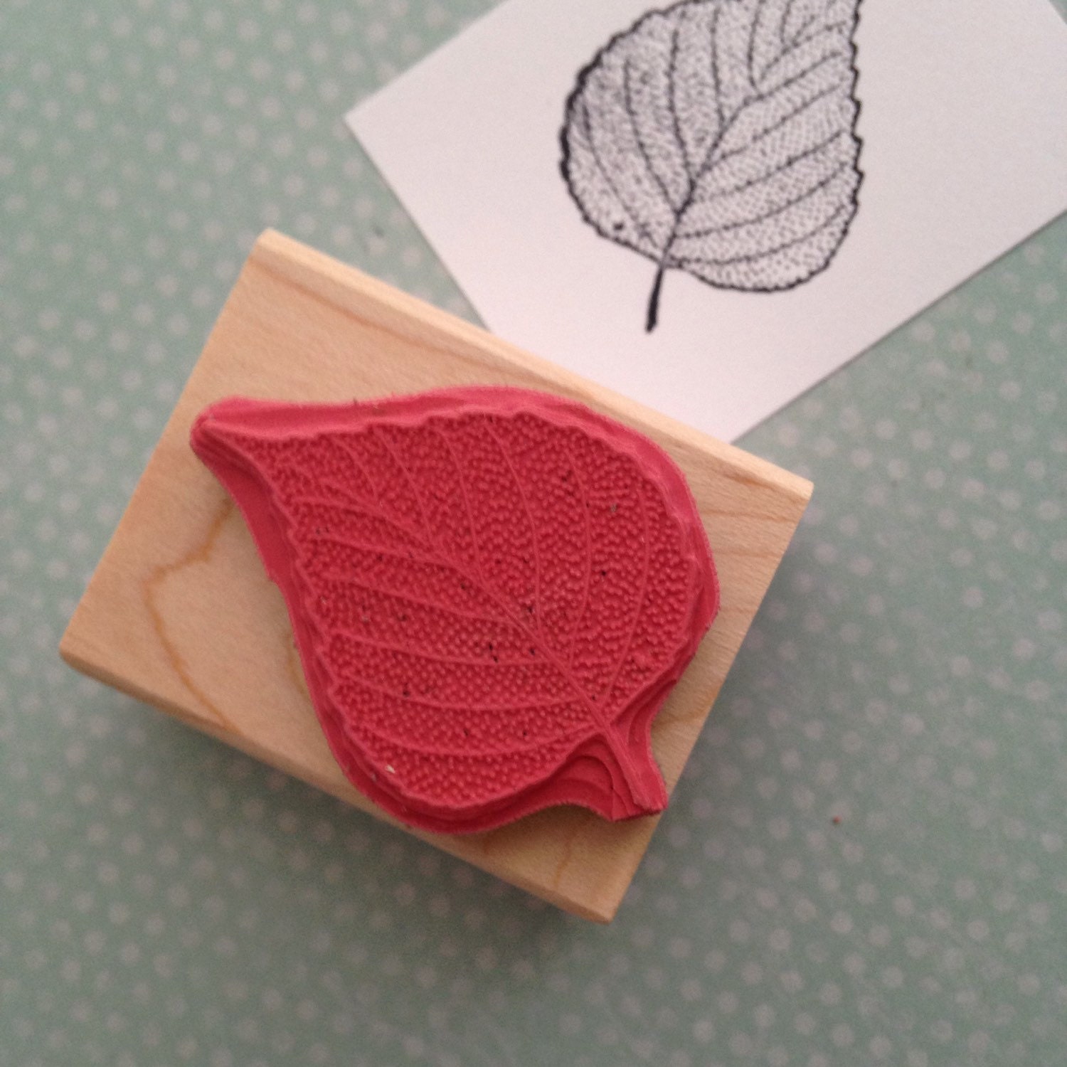 Birch Leaf Rubber Stamp for Journaling, Card Making, Scrapbooking 2962 ...