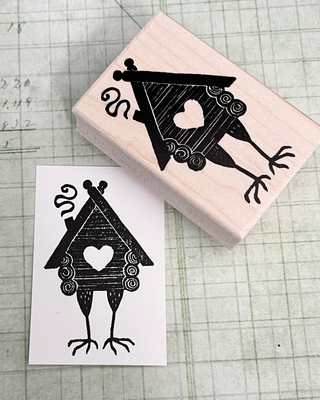 Baba Yaga's Hut Rubber Stamp: Folk Art Scrapbooking Stamp - Etsy