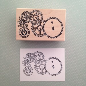 Steampunk Gears Mounted Rubber Stamp 5365 - Etsy