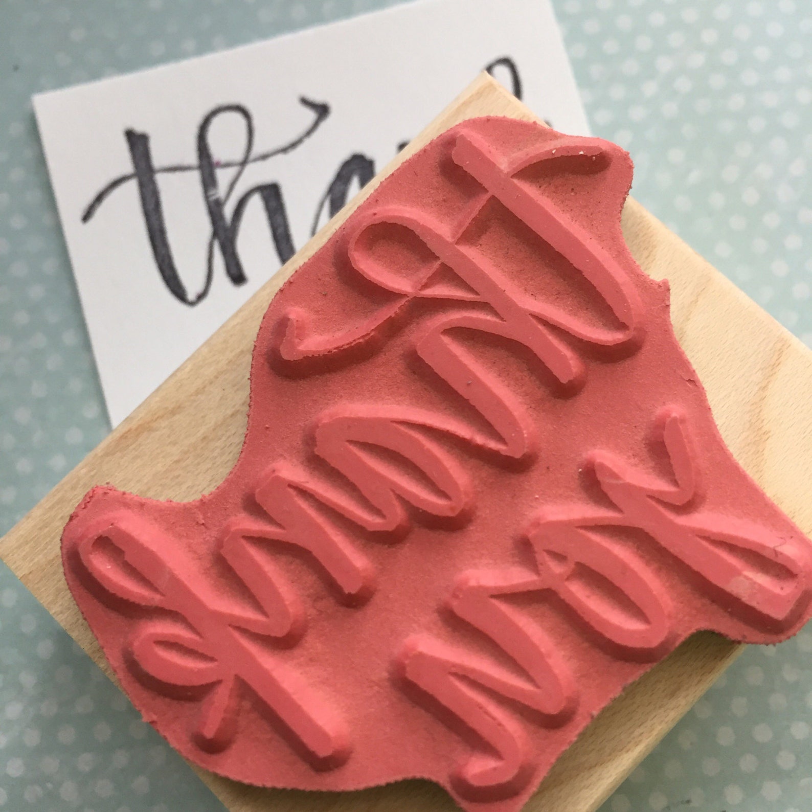 Thank You Rubber Stamp 6654 - Etsy