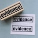 Evidence Rubber Stamp - Etsy