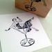 Party Lady in a Martini Glass Rubber Stamp Handmade by 100 Proof Press ...