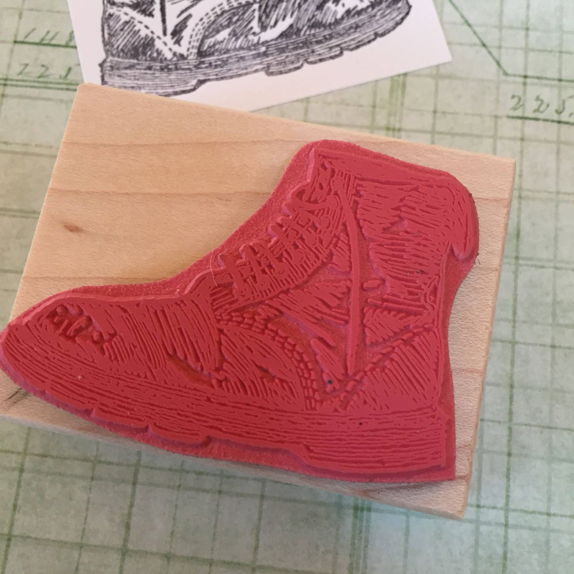 Boot Rubber Stamp - Etsy