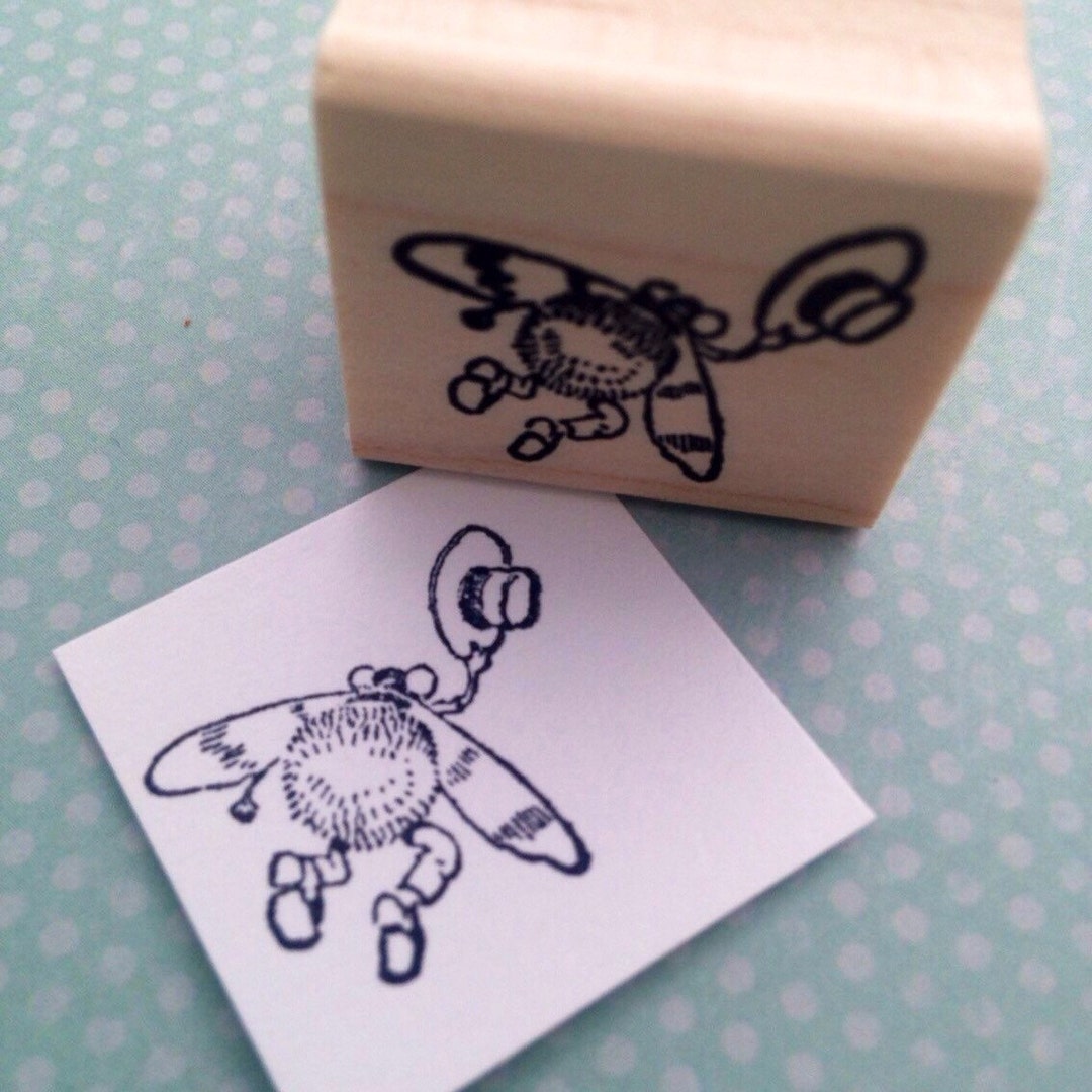 Cute Bug Waving Goodbye Wood Mounted Rubber Stamp 2888 - Etsy