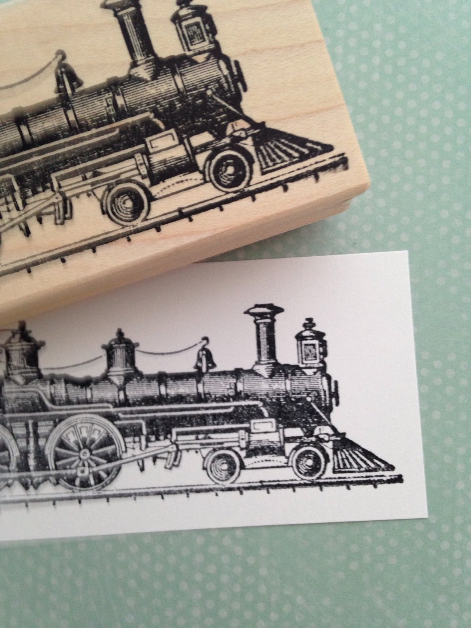 Train Engine Rubber Stamp 638 - Etsy