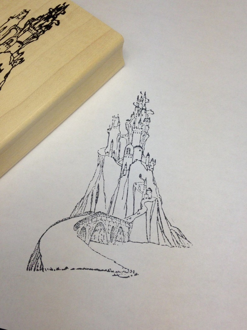 Fairy Tale Castle Rubber Stamp 3271 W - Etsy