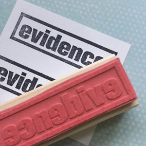 Evidence Rubber Stamp - Etsy